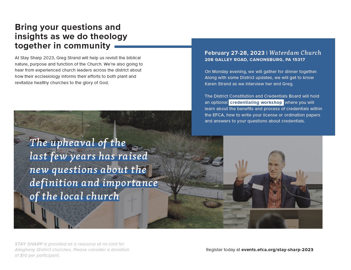 Stay Sharp 2023 – Waterdam Church